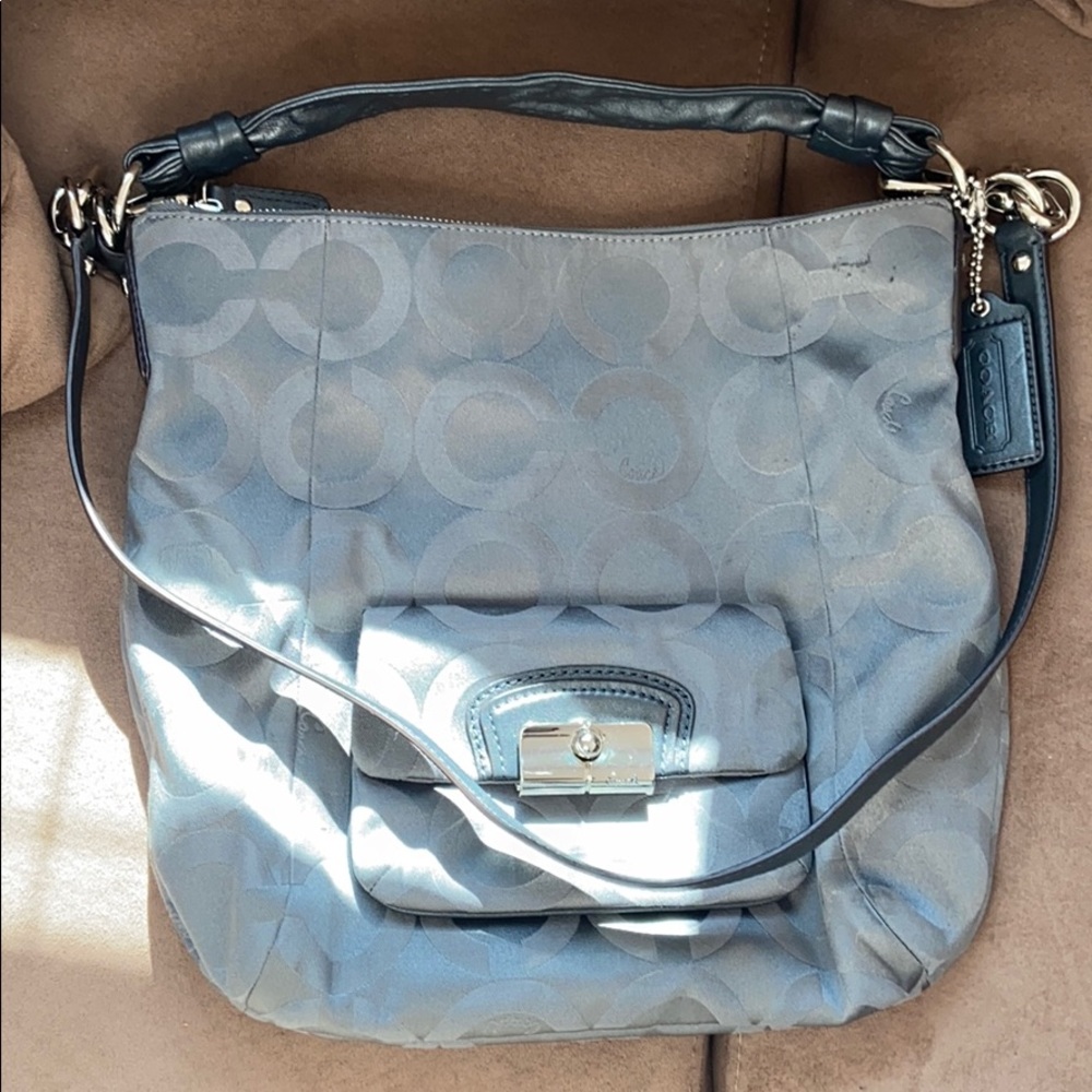 Coach Crossbody-Grey C Logo Fabric - Gem